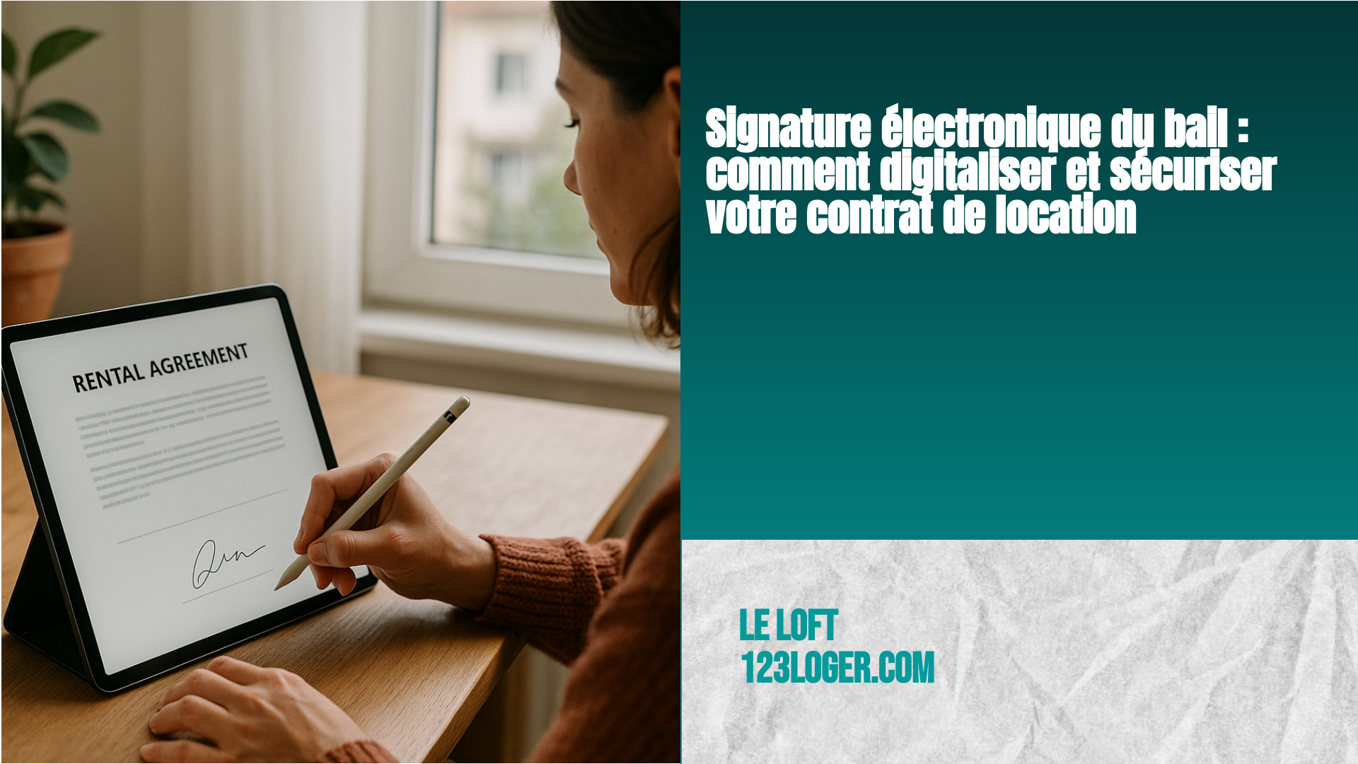 Signature électronique du bail | 123Loger